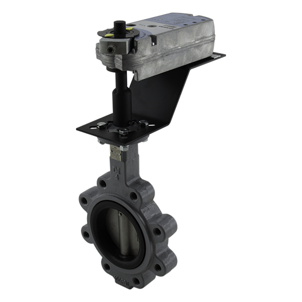 100 PSI 2 Way Butterfly Valve with Siemens Modulating Damper Actuator